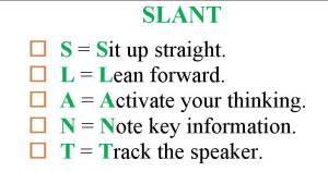 ‘Quick wins’ #16 – SLANT – Building habits in the classroom. | Never ...